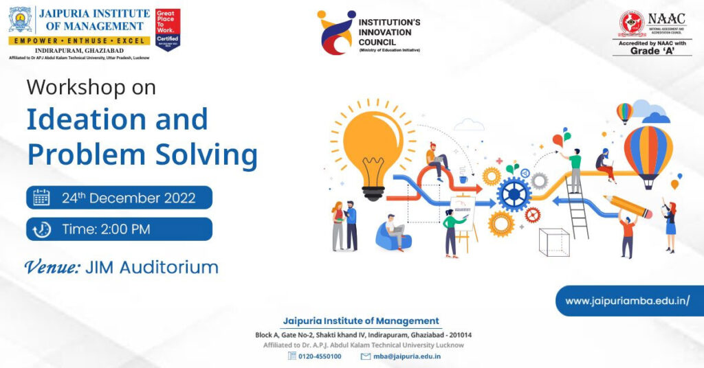 Upcoming Events – Workshop on Problem Solving and ideation – Jaipuria ...